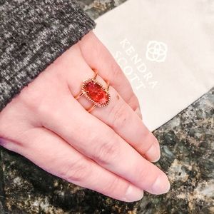 Kendra Scott | Jewelry | Kendra Scott Elyse Berry Red Gold Ring | Poshmark